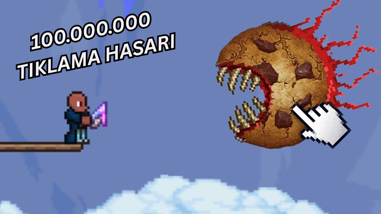 Terraria ama cookie clicker moduyla... - YouTube