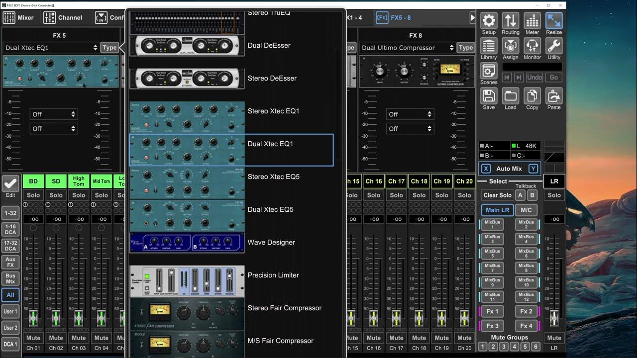 Tutorial programa M32 Edit para consolas Midas X32 Edit Behringer x32 - YouTube