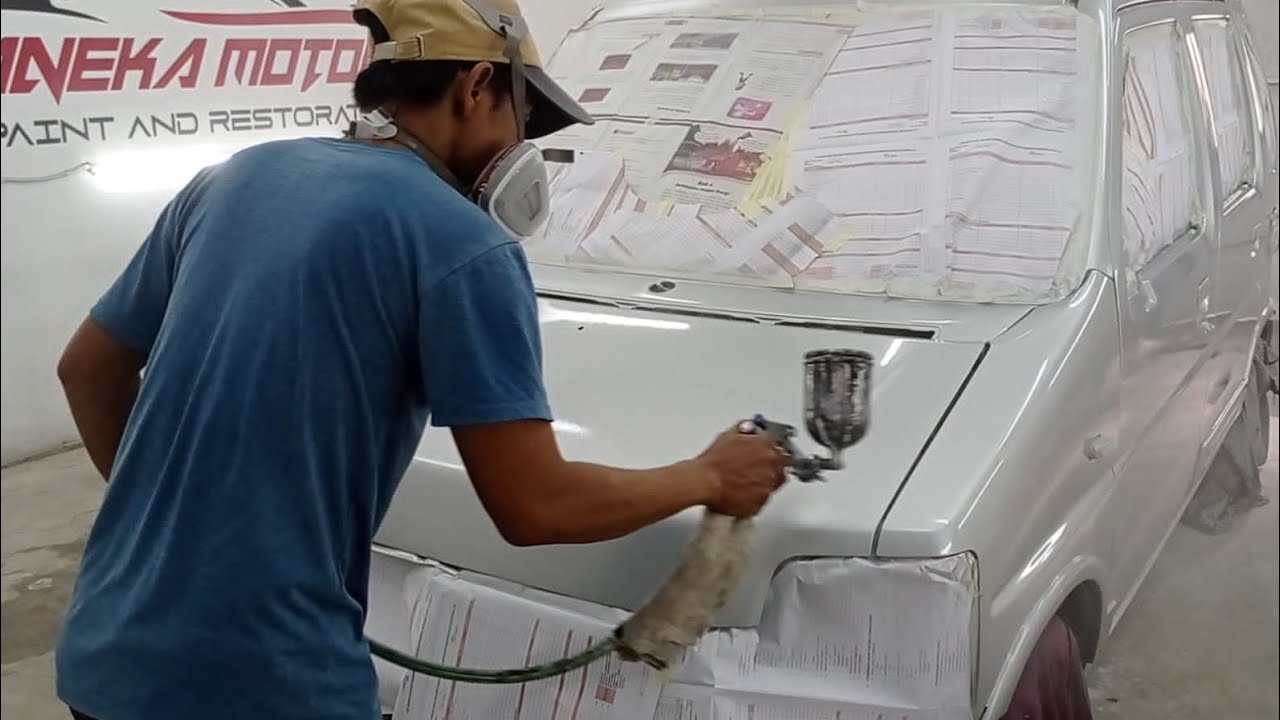 Proses Cat Total Karimun Warna Silver - YouTube