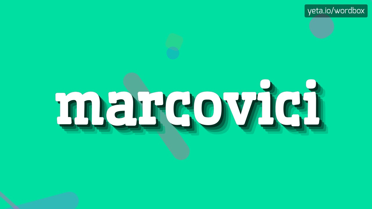 MARCOVICI - HOW TO PRONOUNCE IT!? - YouTube