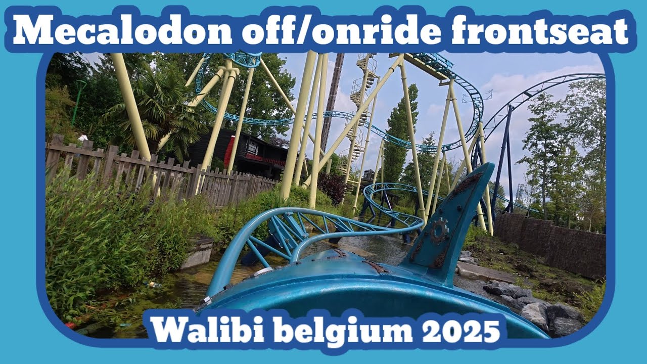 Mecalodon off/onride New ride [walibi belgium 2025] - YouTube