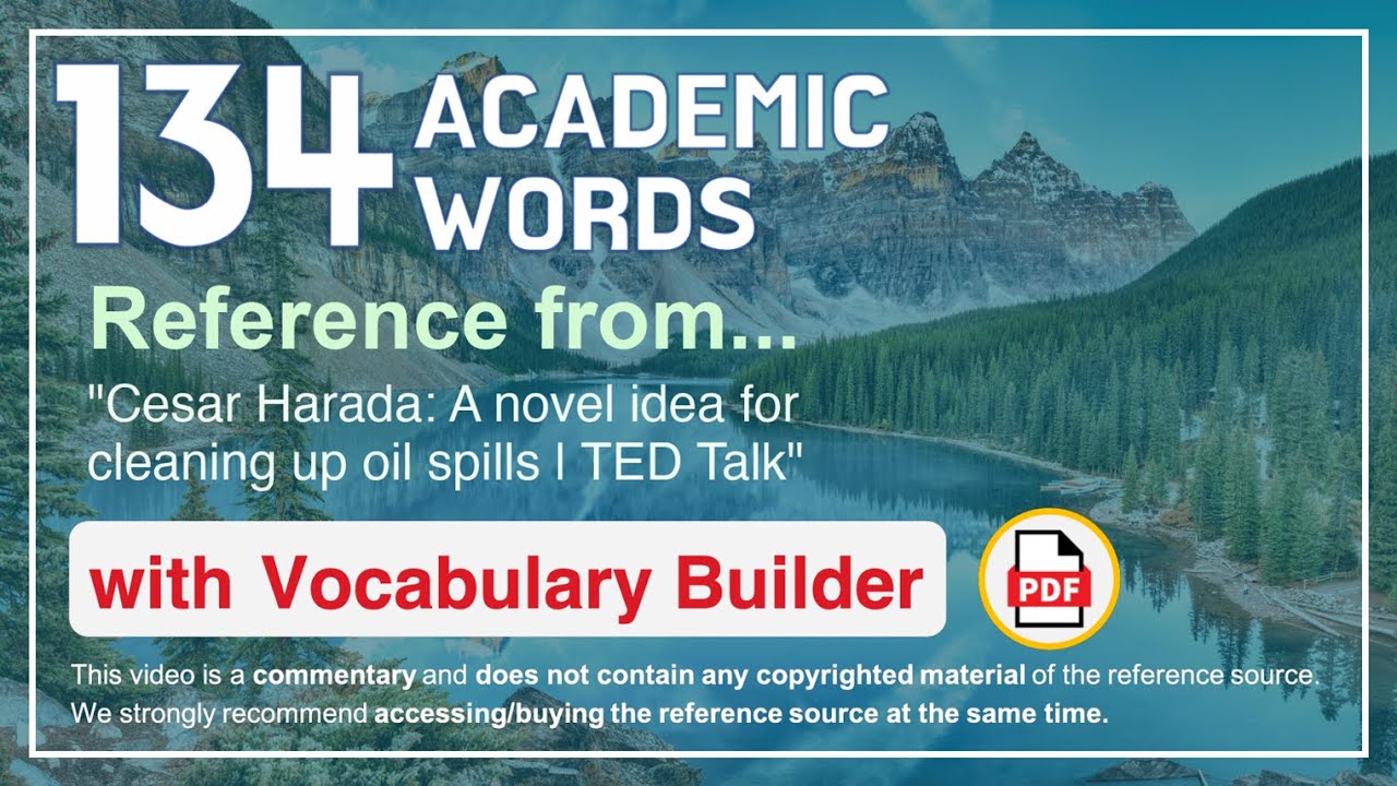 134 Academic Words Ref from "Cesar Harada: A novel idea for cleaning up ...