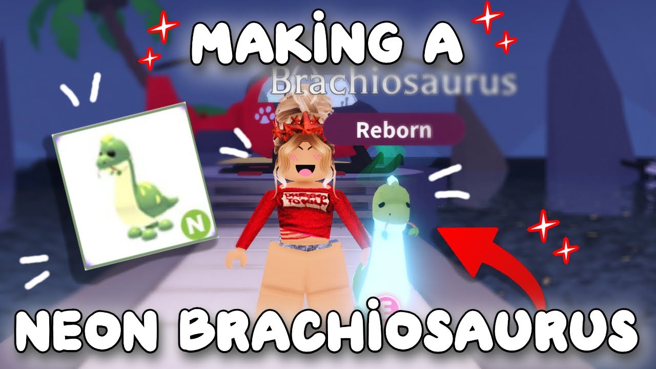 Making a NEON BRACHIOSAURUS in Adopt Me!! 🦕 - YouTube