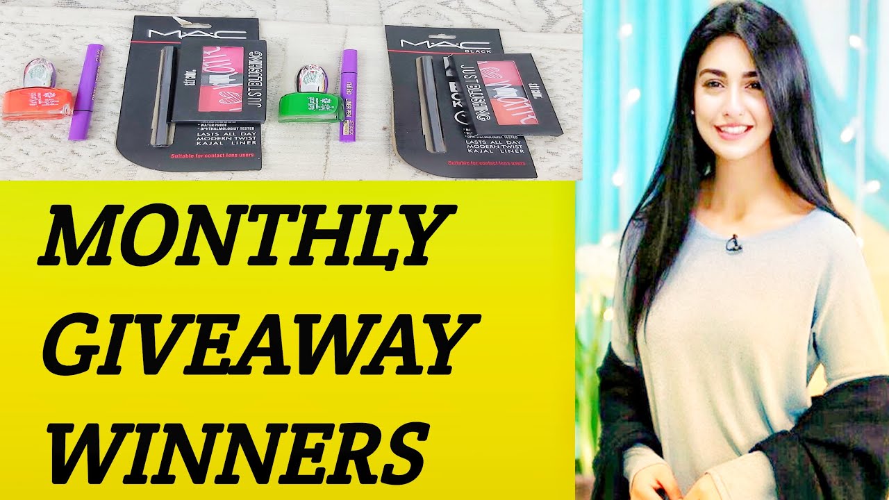 Monthly Giveaway winner Announcement | January 2020 winner Announcement ...