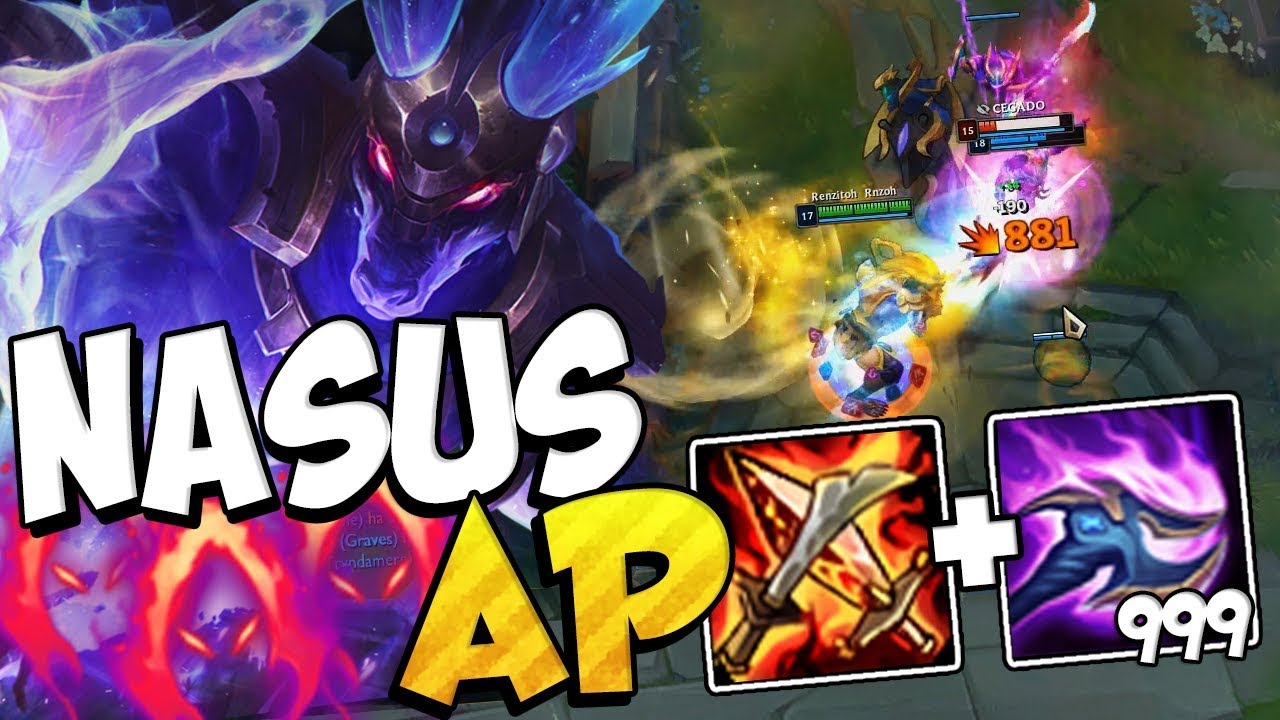 ⭐ NASUS FULL AP ⭐ 900 Cargas + Liche = OneShot #LeagueOfLegends - YouTube