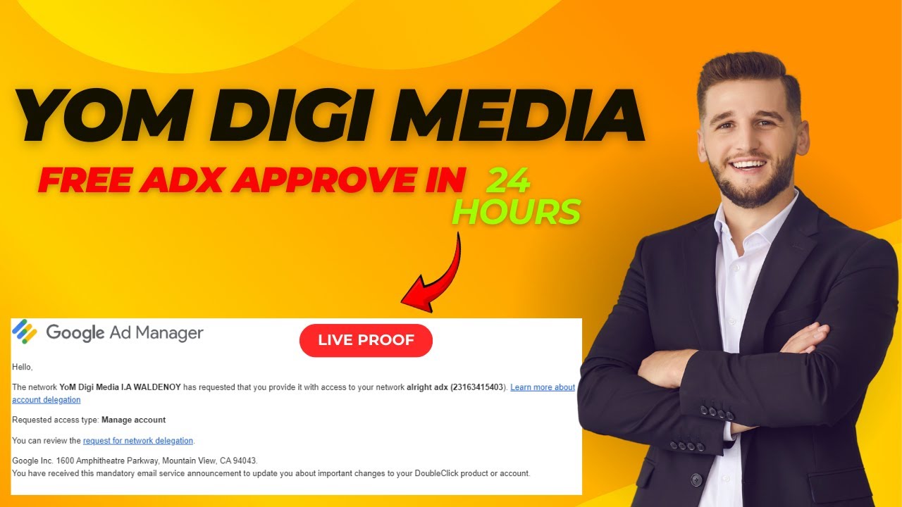 Yom Digi Media Adx approvel | Free Adx Approvel Method 2024 With Live ...