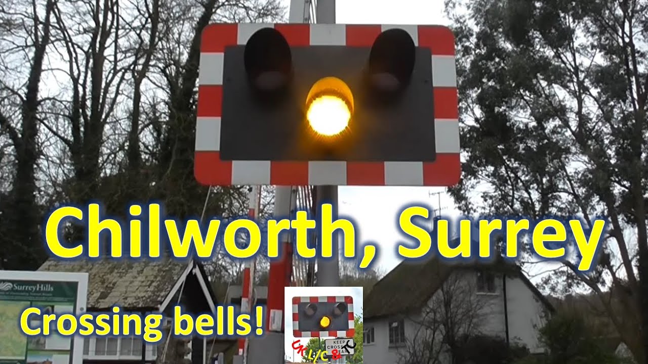 (Bells) Chilworth Level Crossing, Surrey - YouTube
