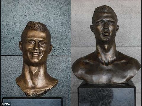 Cristiano Ronaldo sculpture at Madeira Airport in Portugal has been replaced