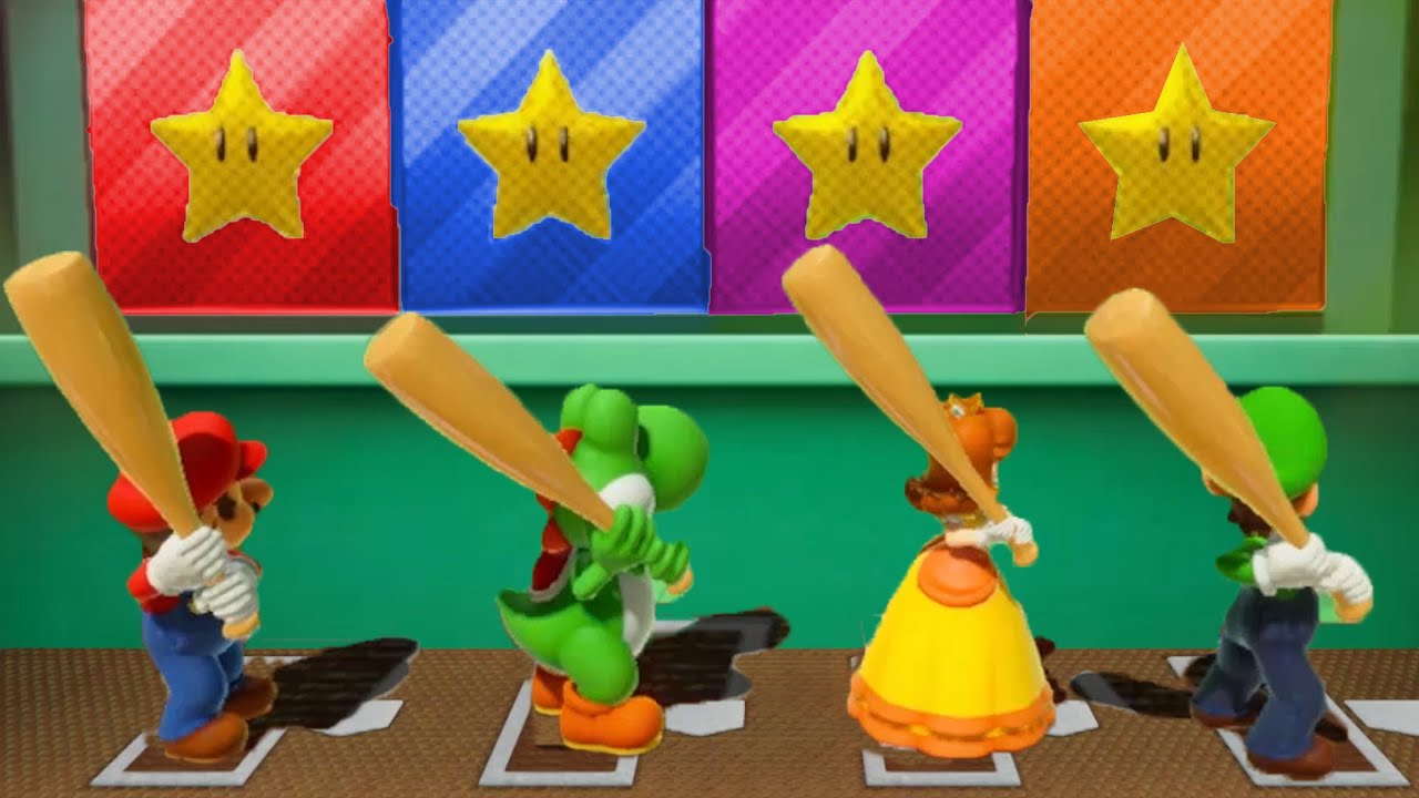 Super Mario Party - Minigames - All Star Swings - Mario vs Luigi vs ...