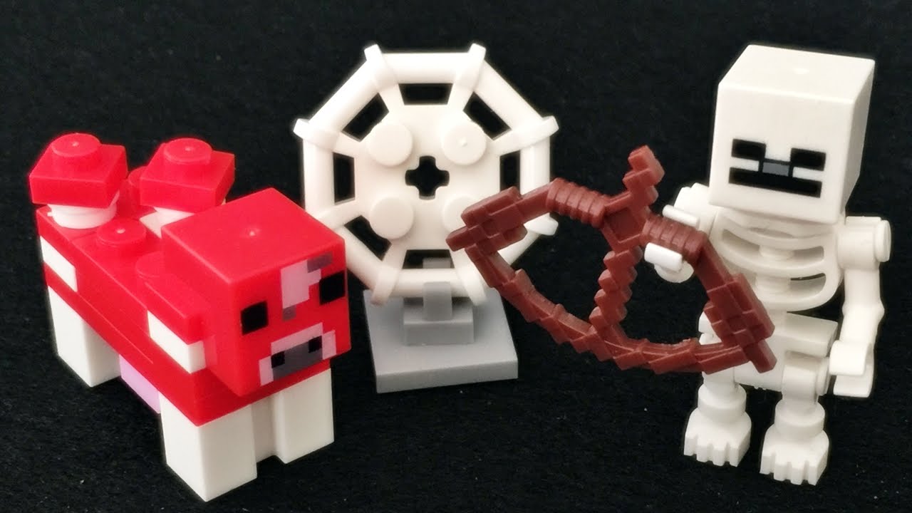 LeLe 마인크래프트 스칼레톤 버섯소 레고 짝퉁 조립 리뷰 Lego knockoff Minecraft skeleton ...