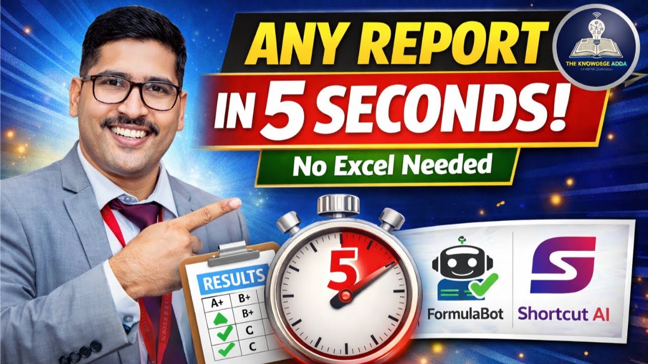 How to Generate Any Report in 5 Seconds | No Excel Skills Needed - YouTube