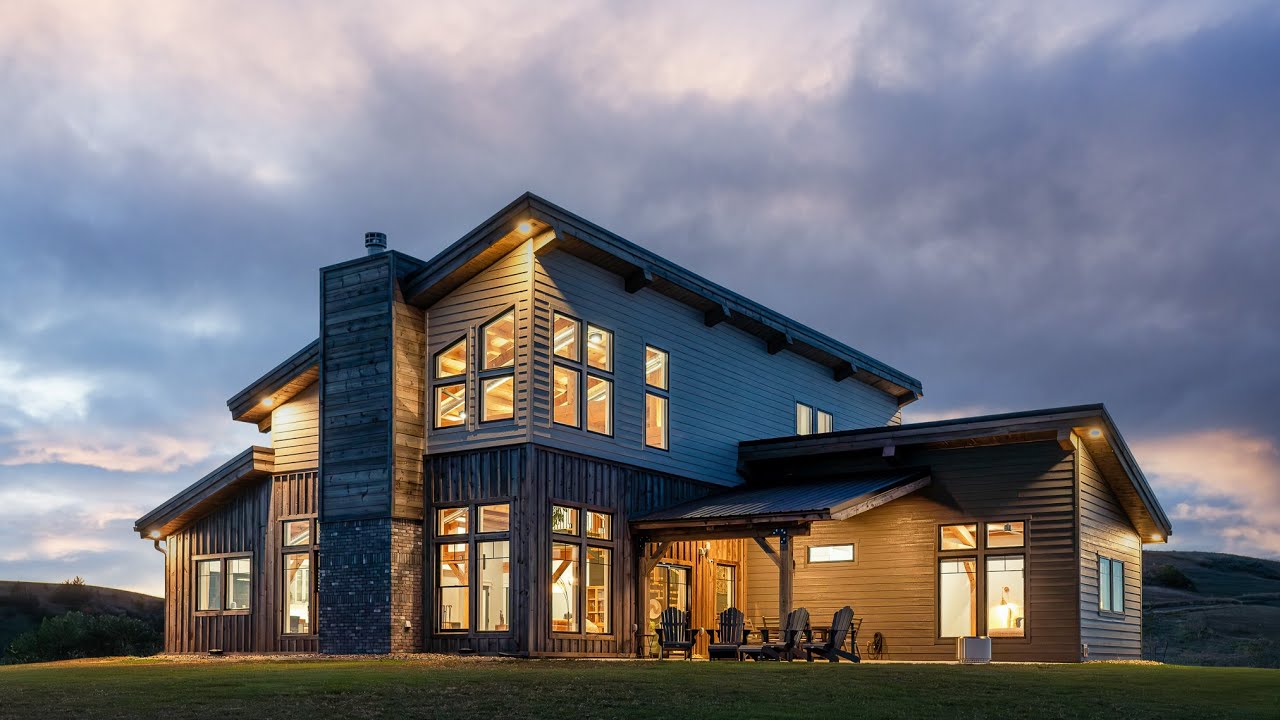 Horizon Point - A Modern Timber Frame Home in Rural America - YouTube