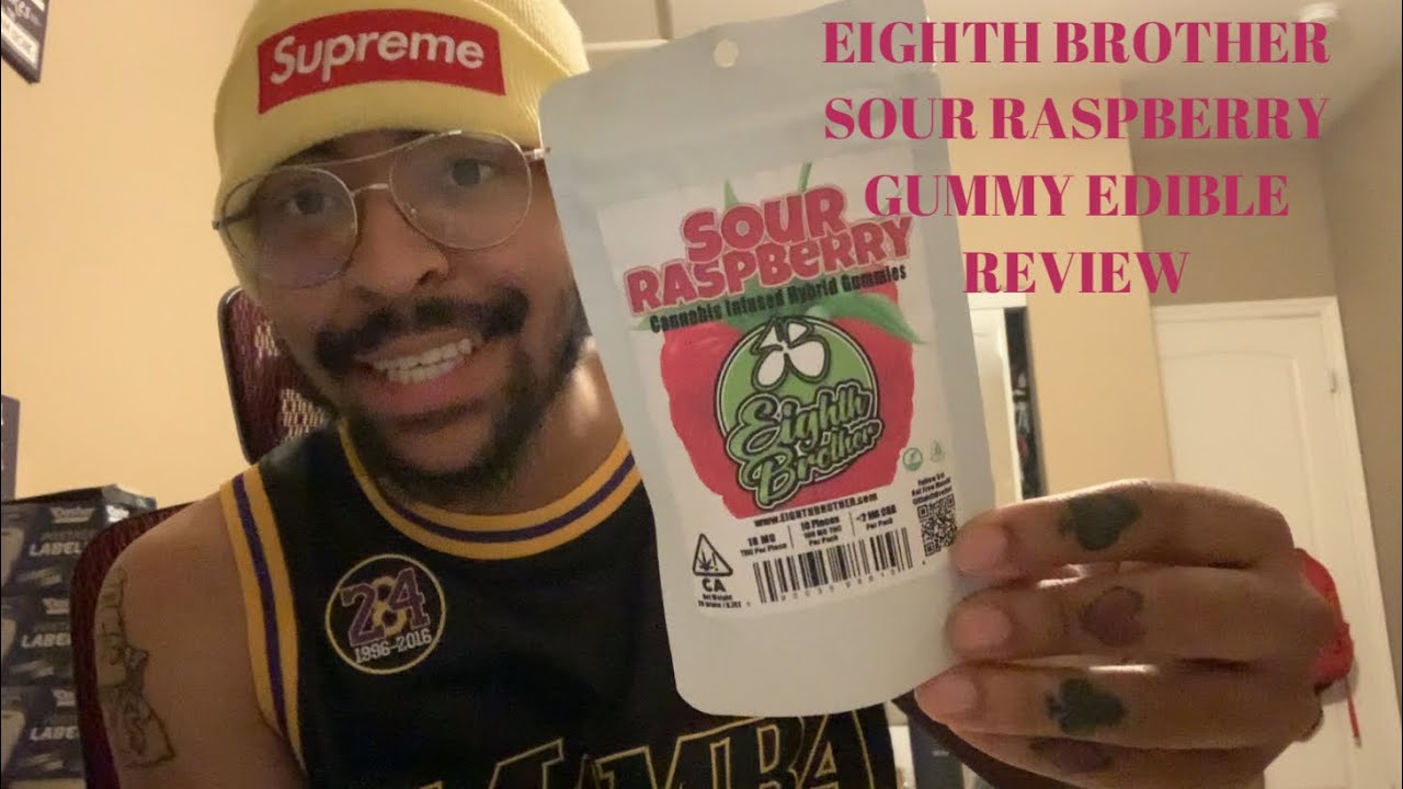 EIGHTH BROTHER SOUR RASPBERRY GUMMY EDIBLE REVIEW - YouTube
