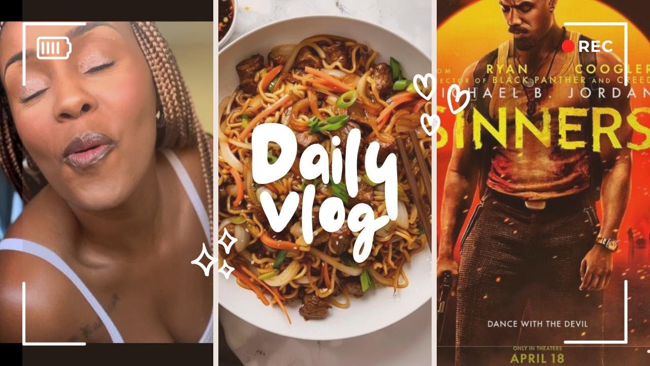 A VLOG! Taupe Expression Braids | Beef Chow Mein At Home | Movie date ...