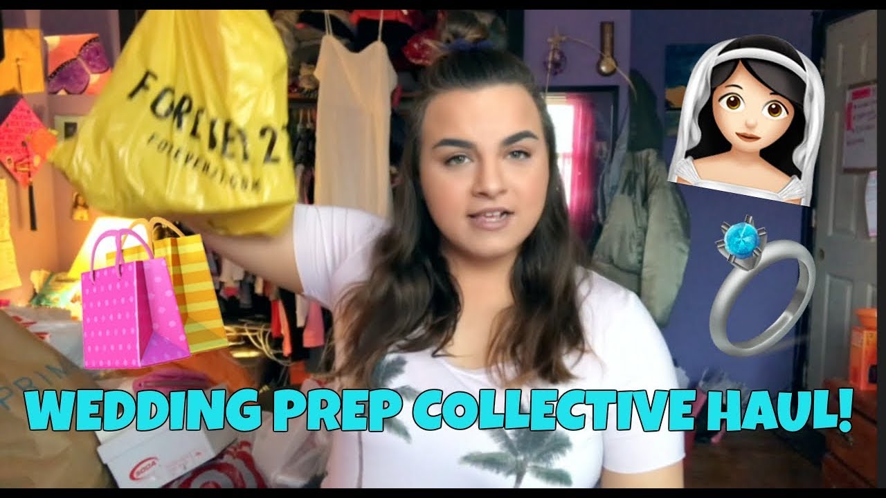 WEDDING PREP, BRIDAL SHOWER, + BACHELORETTE COLLECTIVE HAUL! - YouTube