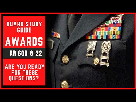 Military Awards AR 600-8-22 Study Guide