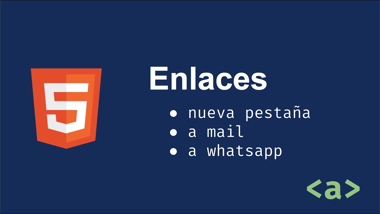 Enlaces en HTML . target y mailto - YouTube