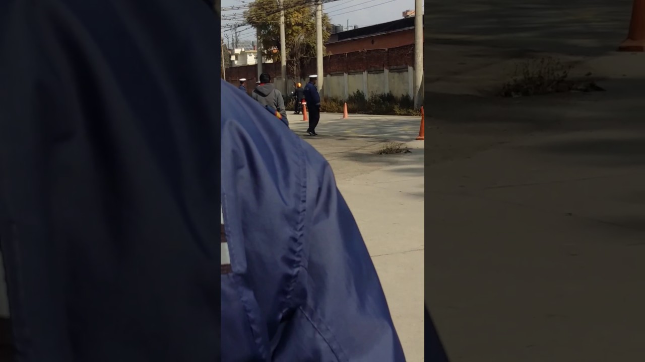 License Trial Test of bike in Kathmandu, Minbhawan - YouTube