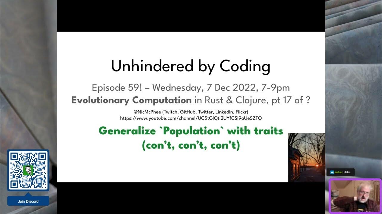 More generalization using traits in our Rust GA system! Episode 59 of Unhindered by Coding - YouTube