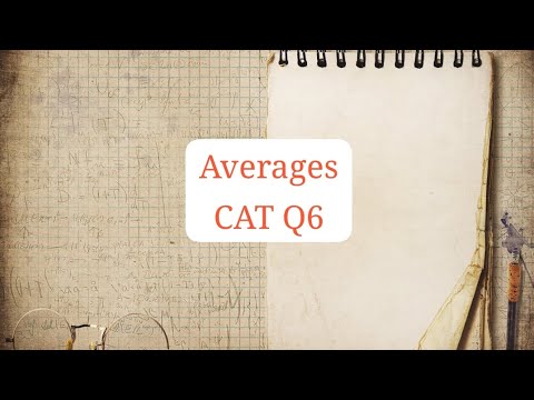 Averages l CAT Q6 l CAT2024 - YouTube