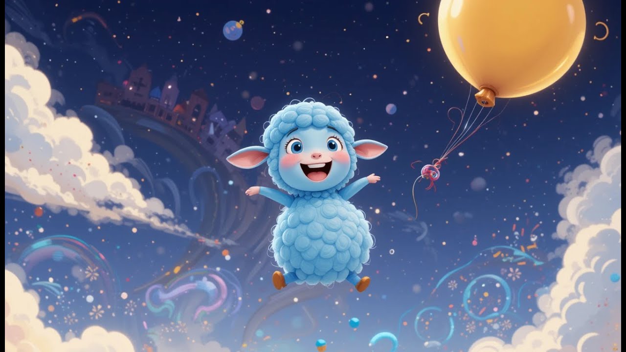 Baa Baa Blue Sheep’s Balloon Ride | Whimsical Kids Song | Fun Balloon ...