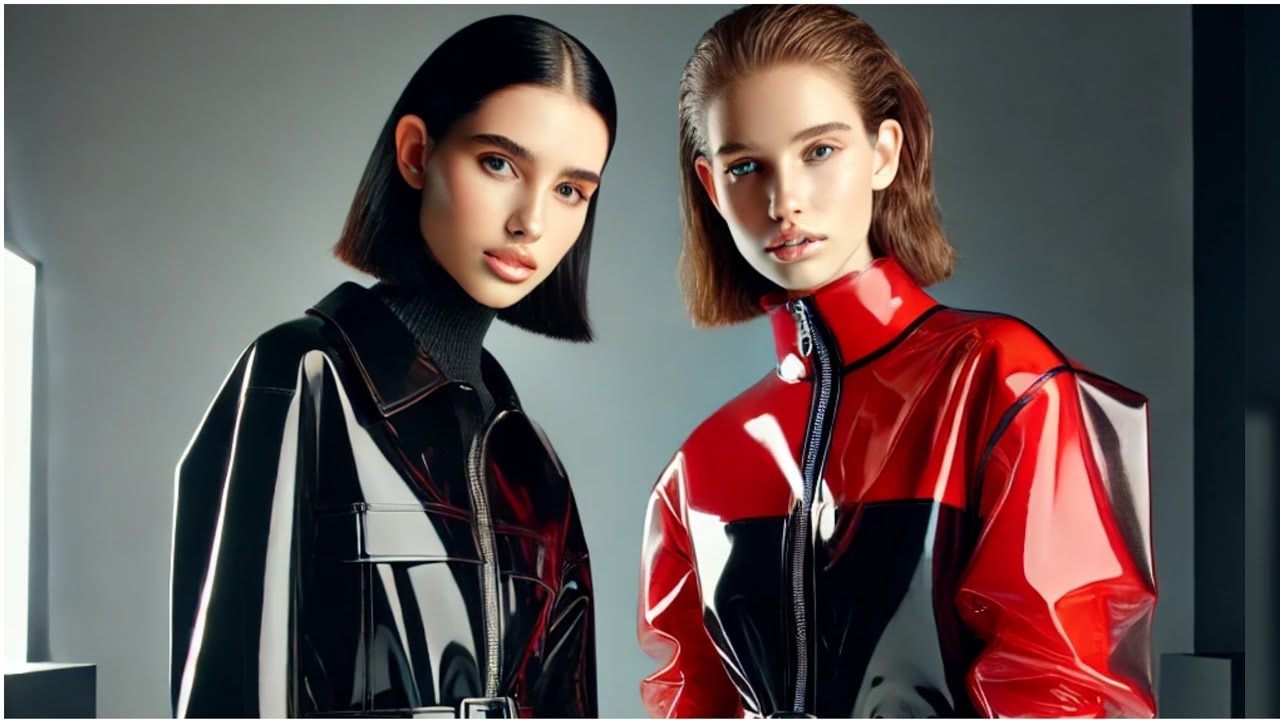 "Lustrous leather looks, Shiny styles that radiant glam - YouTube