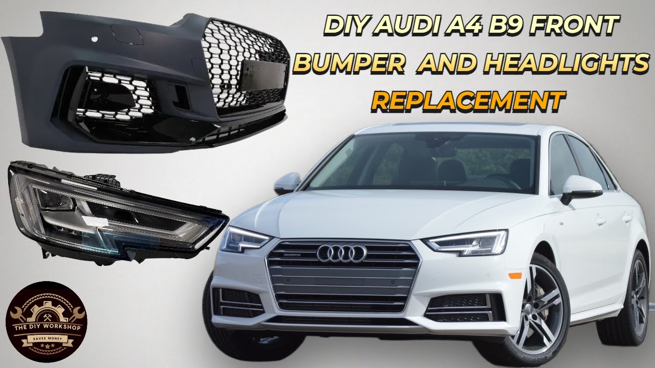 Audi A4 B9 Front Bumper and Headlight Radiator Grille Shutters Motor ...