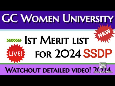 GCWUS - 1st merit list for SSDP programs #meritlist #foryou #list #fyp ...