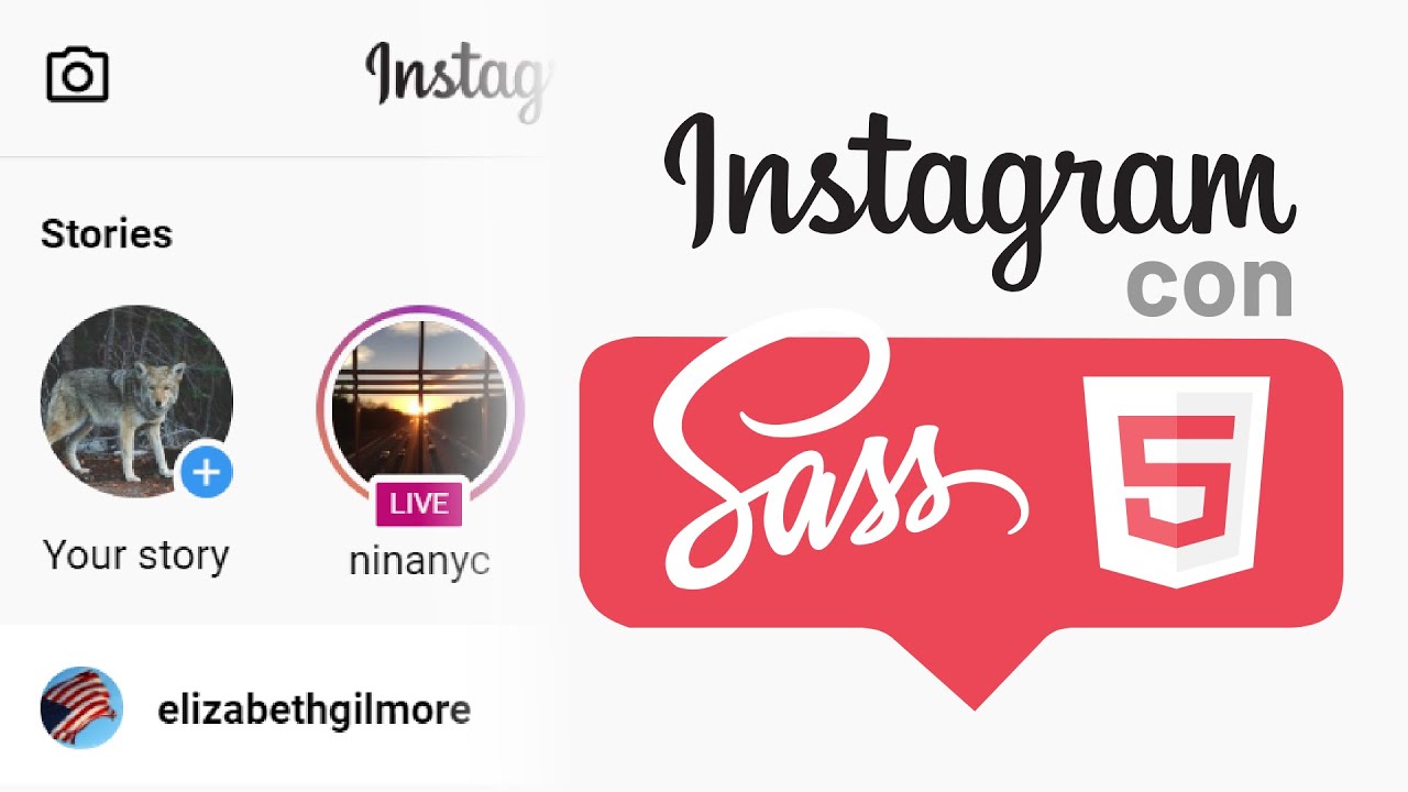 Instagram Con Html Y Sass Bem Youtube