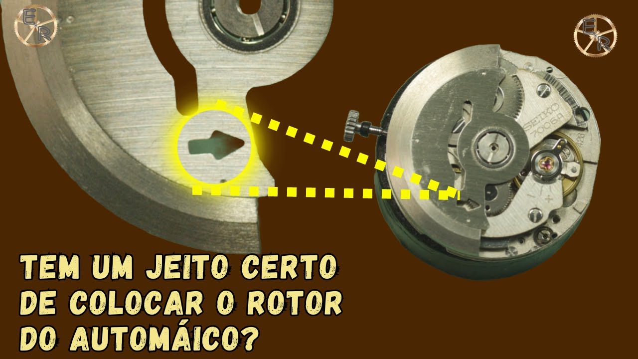 Como colocar o rotor do automático do jeito certo Seiko 7006a e ...