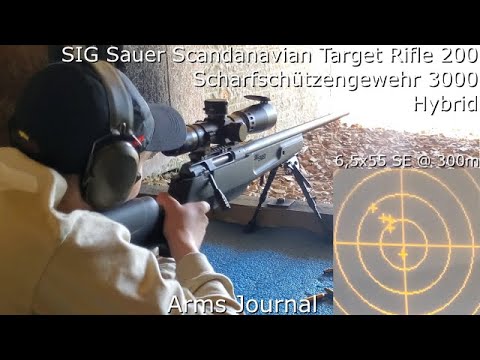 Firing SIG Sauer STR 200 SSG 3000 Hybrid 6,5x55 SE @ 300m - YouTube