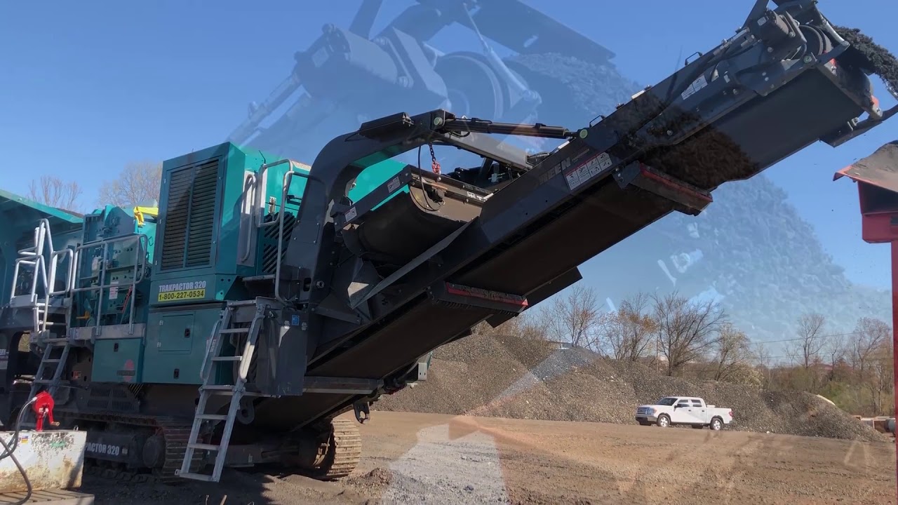 Powerscreen 320 Impact processing Rap - YouTube
