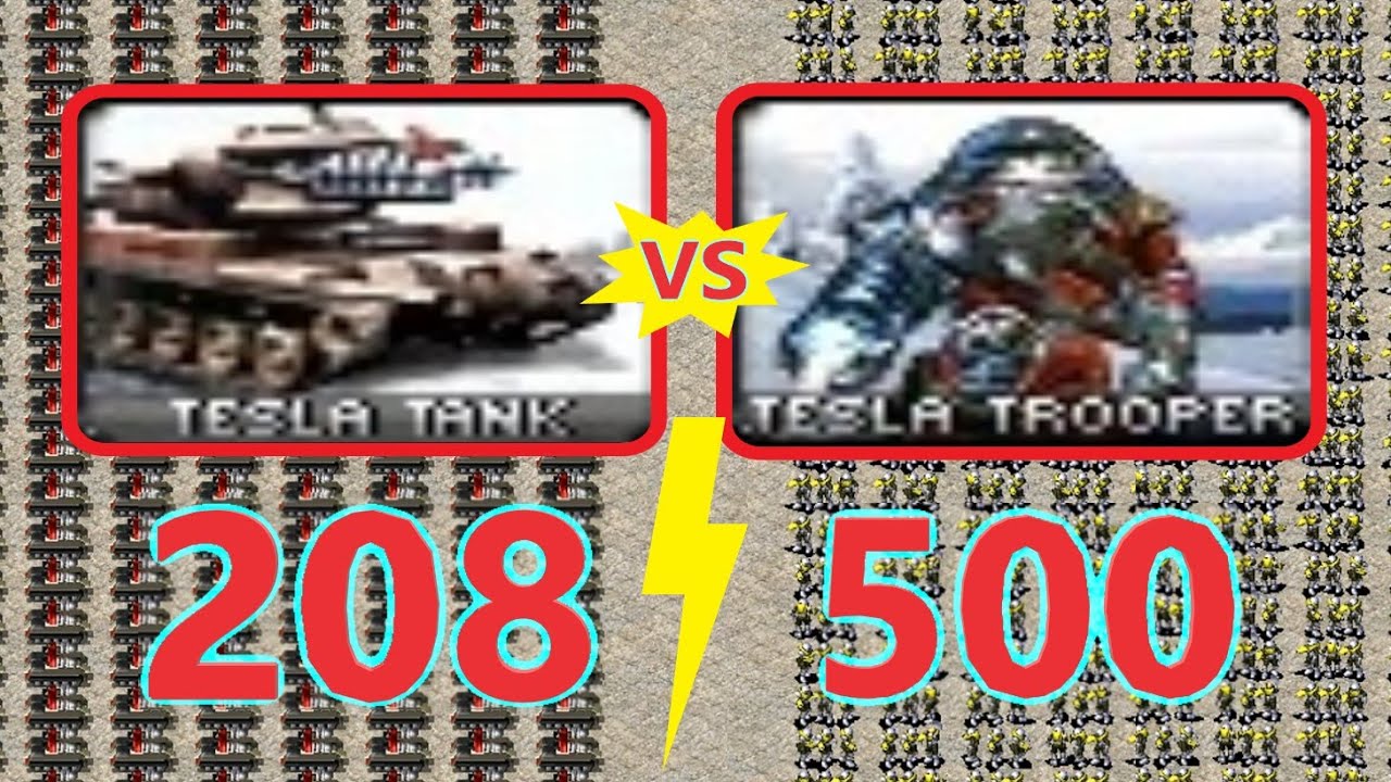 Electric Battle - Tesla Tanks vs Tesla Troopers - Red Alert 2 - YouTube