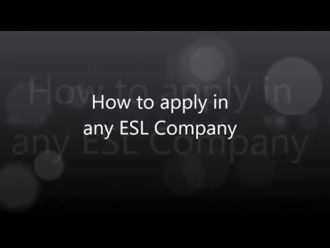 How to apply ESL company - YouTube
