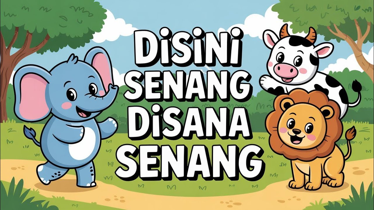 Disini senang disana senang | lagu anak - YouTube