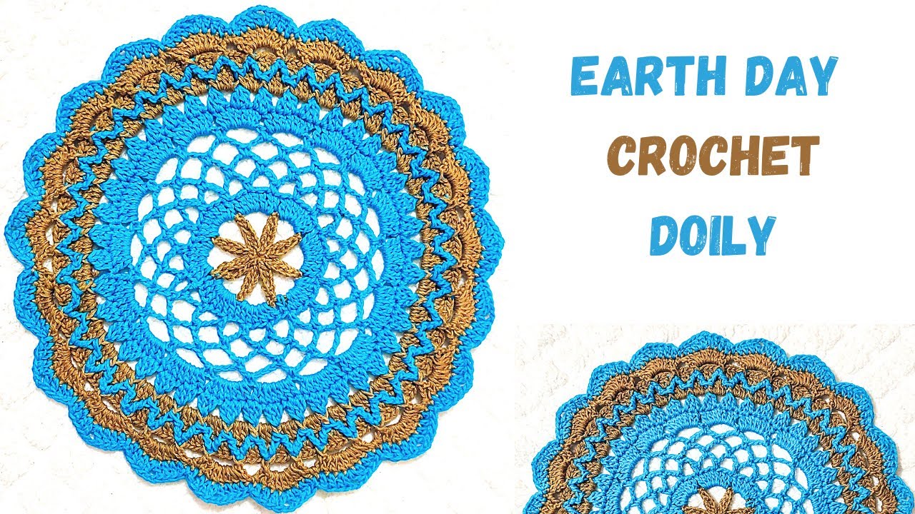 How To Crochet Earth Day Doily Easy Pattern - YouTube