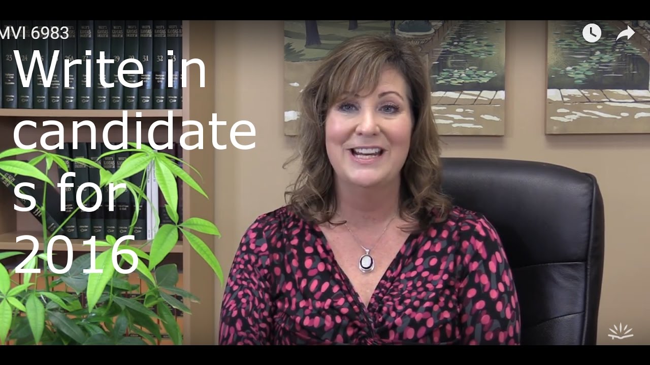 Write in candidates - Nov 2016 general election - YouTube