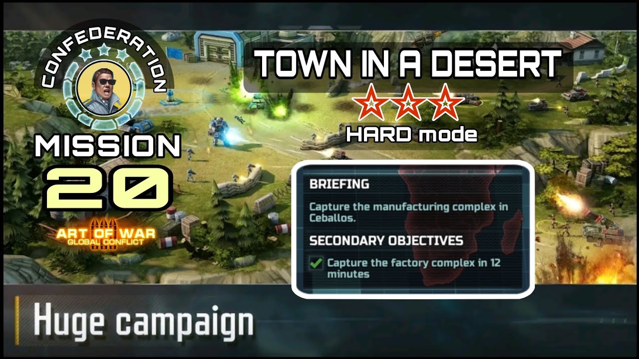 AOW3: CONFEDERATION MISSION 20 (TOWN IN A DESERT) 3 star HARD mode ...