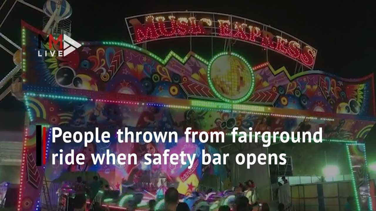 Footage shows people thrown from fairground ride when safety bar opens ...