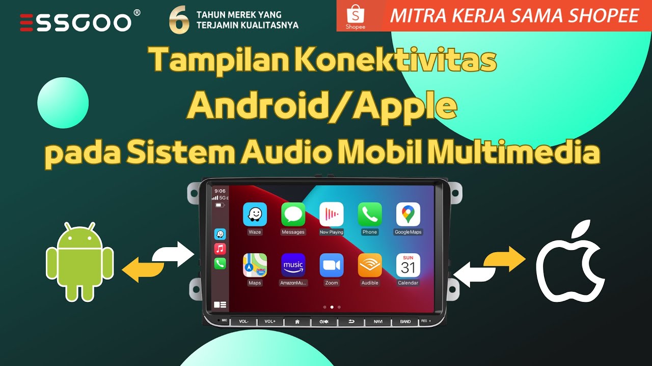Tampilan Konektivitas Android/Apple pada Sistem Audio Mobil Multimedia ...