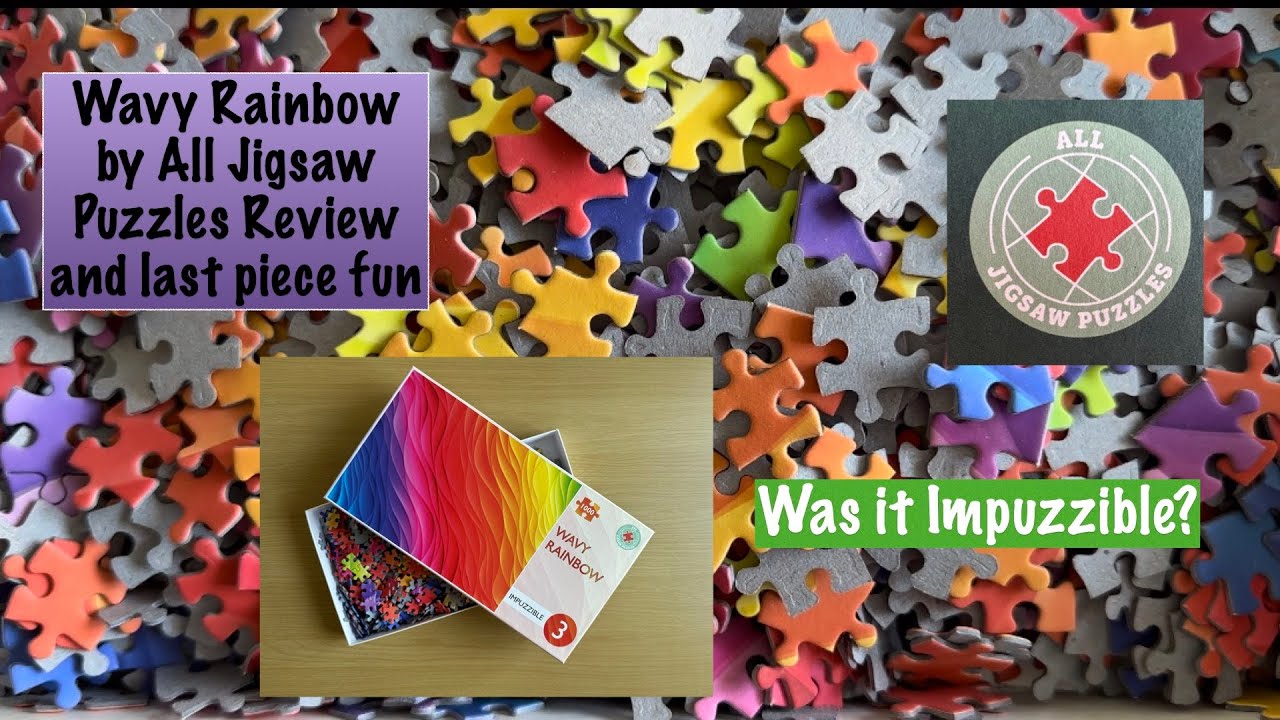 Wavy Rainbow gradient impuzzible jigsaw puzzle review and last piece ...