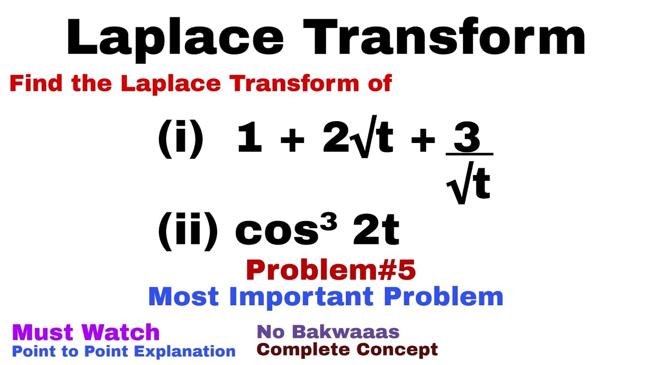 11. Laplace Transform | Complete Concept and Problem#5 | Most Important ...