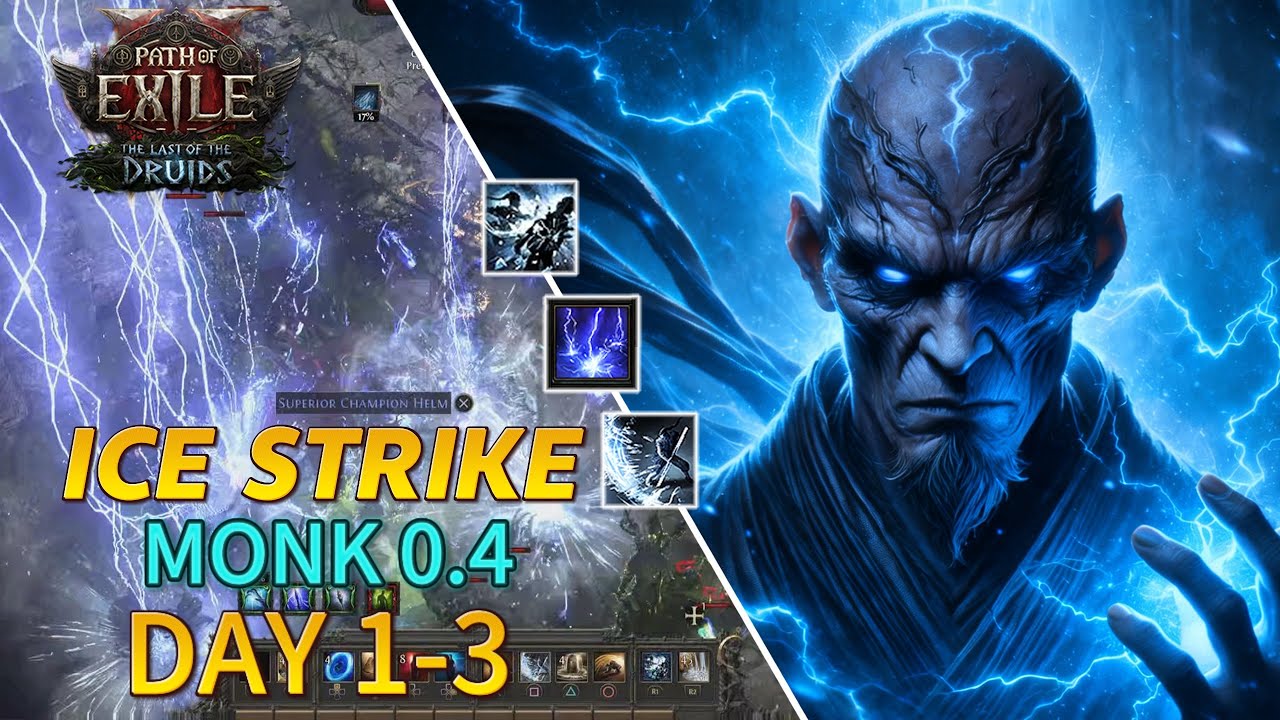 POE 2 - Ice Strike Monk 0.4 GamePlay - Path of Exile 2 - YouTube