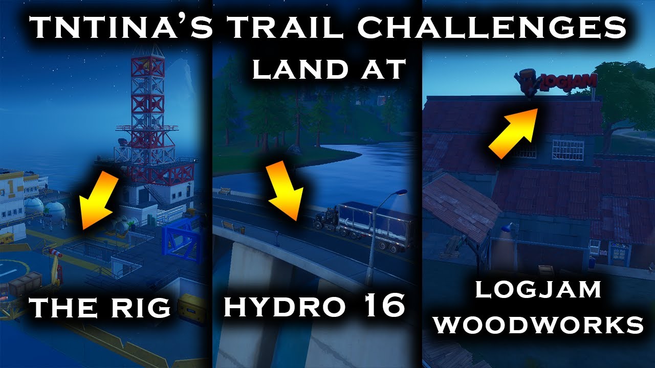 Fortnite *NEW* Land at The Rig, Hydro 16, Logjam Woodworks - YouTube