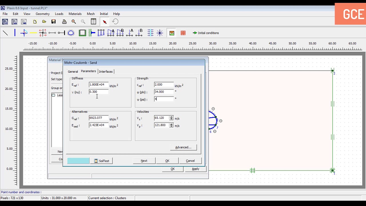 Plaxis 2d - lesson 8 - material sets تعريف المواد - YouTube