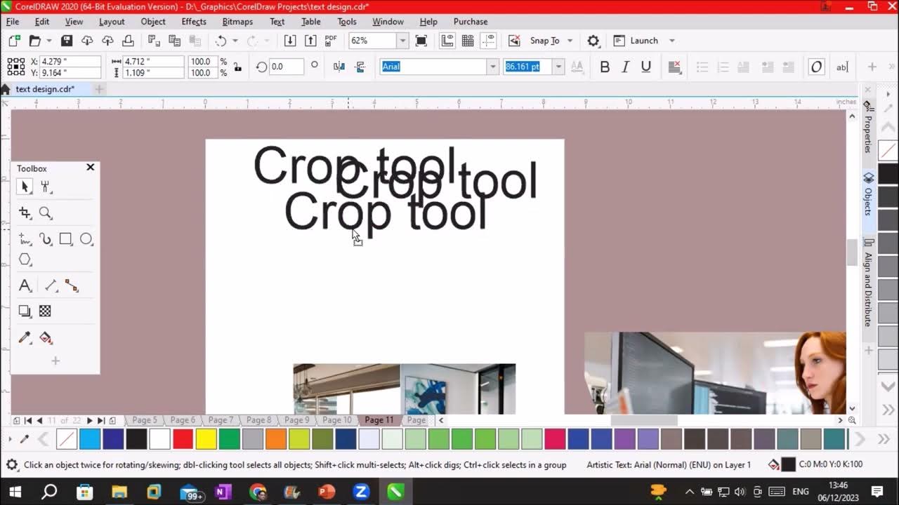 CorelDraw Chap-7 | Crop Tool | Knief Tool | Virtual Segment Delete Tool | Eraser Tool | Design ...