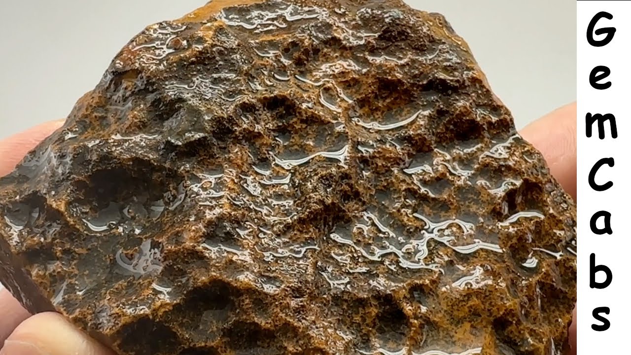 Arizona Yellow Poppy Jasper Nodule Cut Open to Reveal Inside 3 17 25 # ...