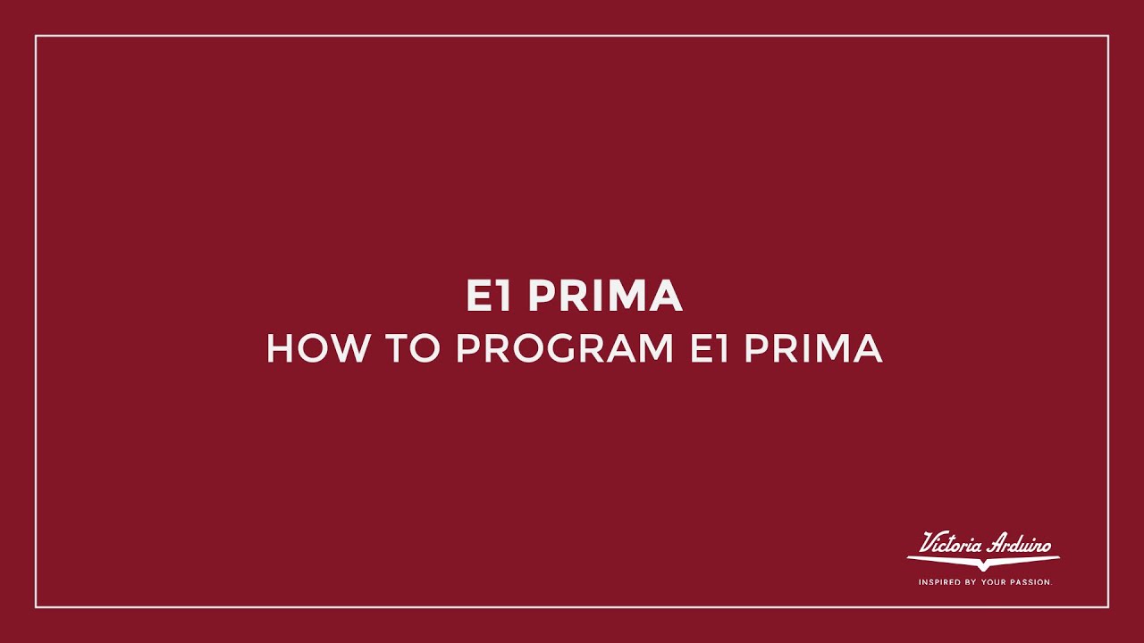 How to program E1 Prima - YouTube