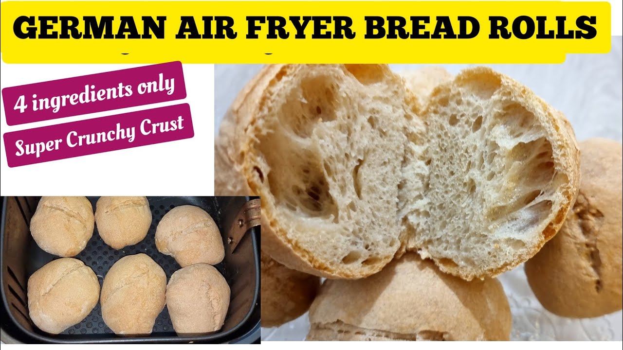 Air Fryer German Bread Rolls Recipe. Crusty Low Budget Bread Recipes in The Air fryer - YouTube