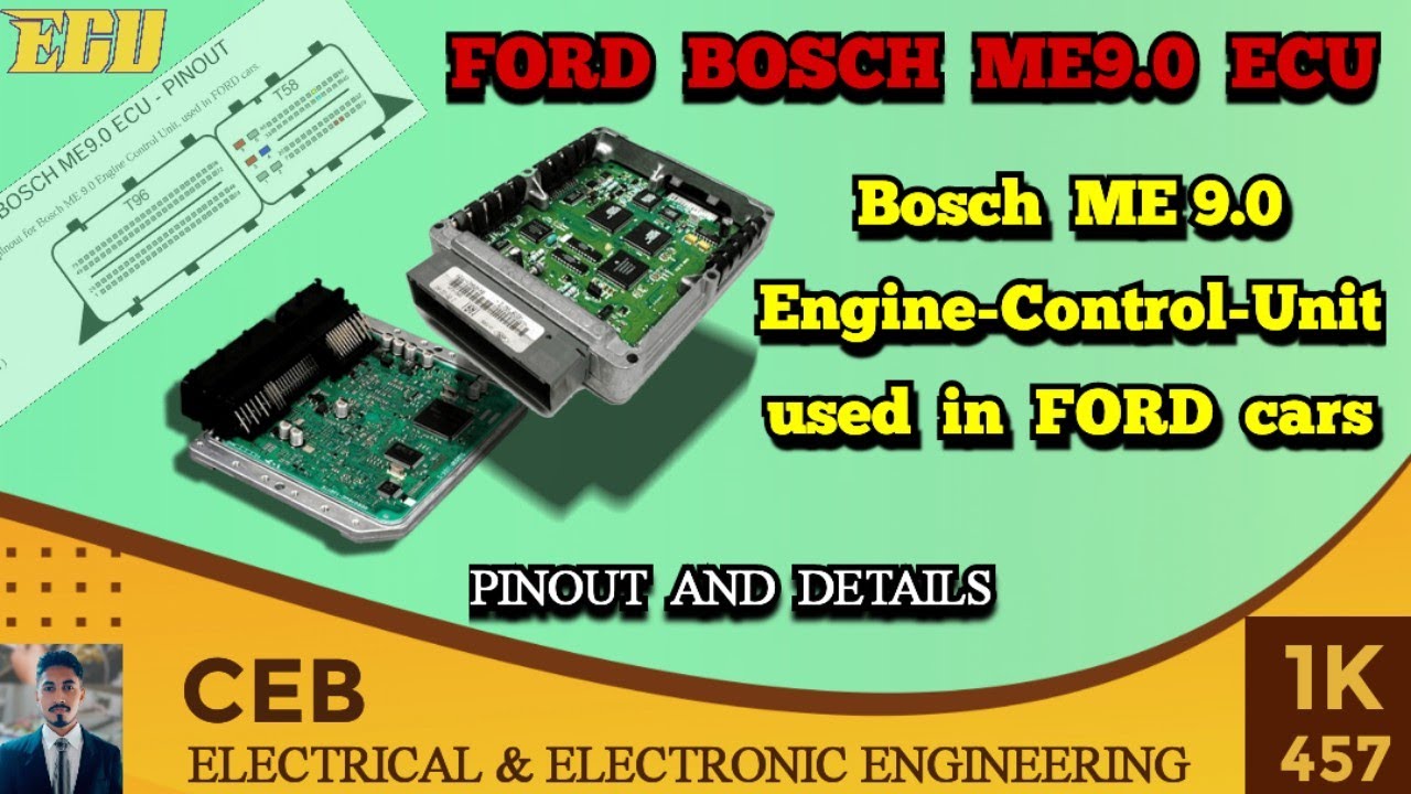 FORD BOSCH ME9.0 ECU - PINOUT | pinout for Bosch ME 9.0 Engine Control ...